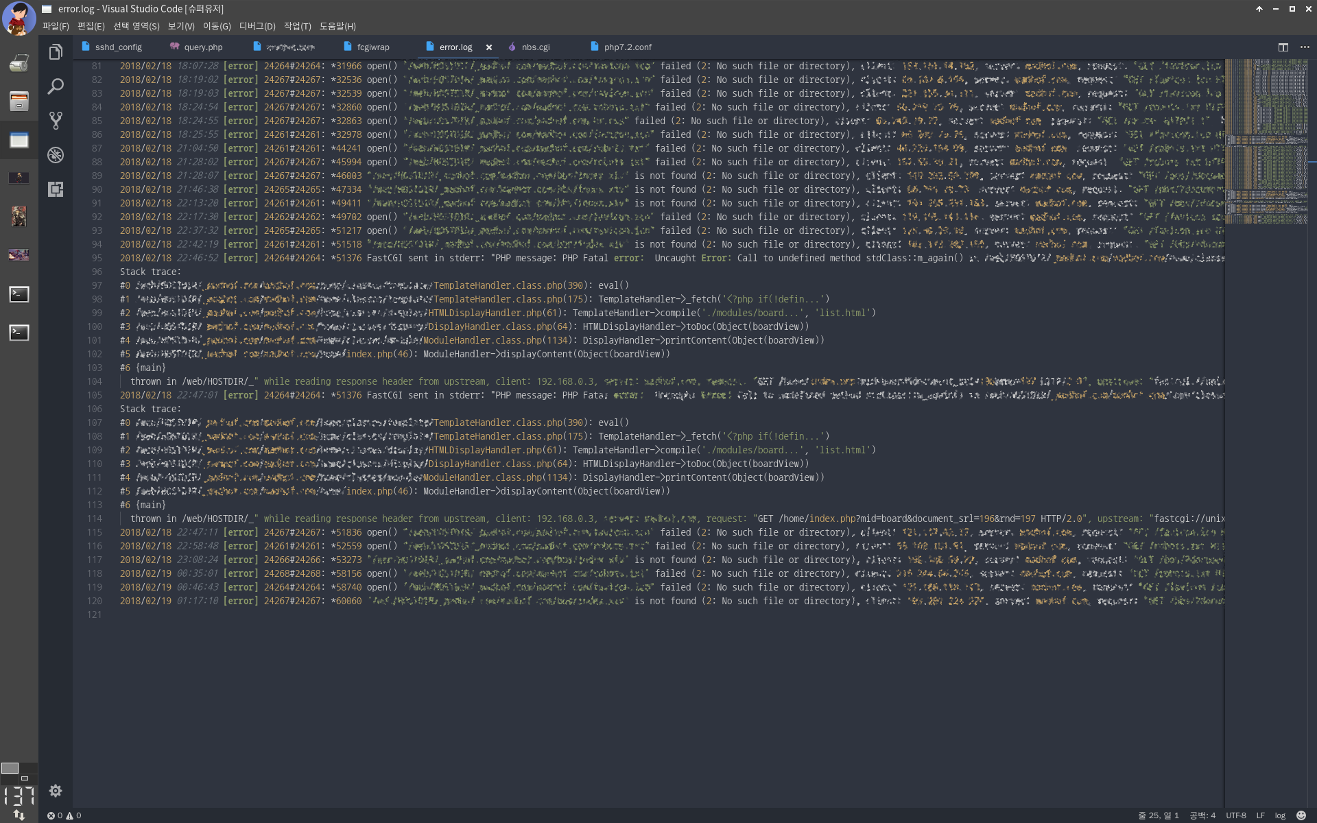 VSCode NginX Error Log Highlighting XETOWN